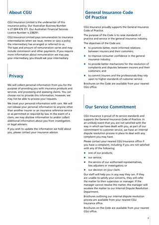 CGU Liability PDS (Product Disclosure Statement / Policy Wording) | PDF