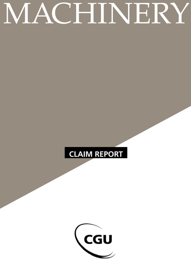 CGU Machinery Breakdown Claim Form | PDF | Home Insurance | Insurance