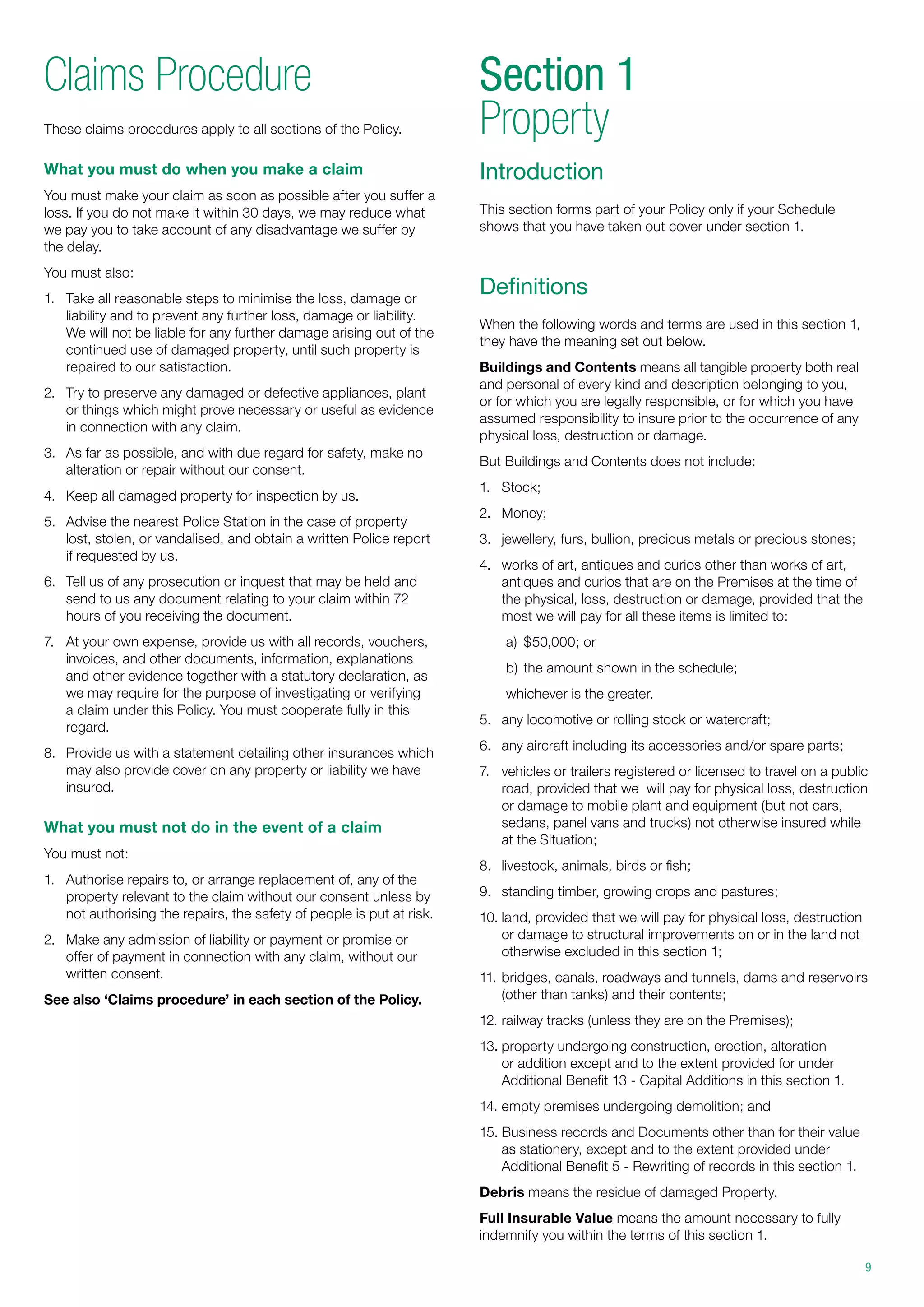 CGU Padlock PDS (Product Disclosure Statement / Policy Wording) | PDF