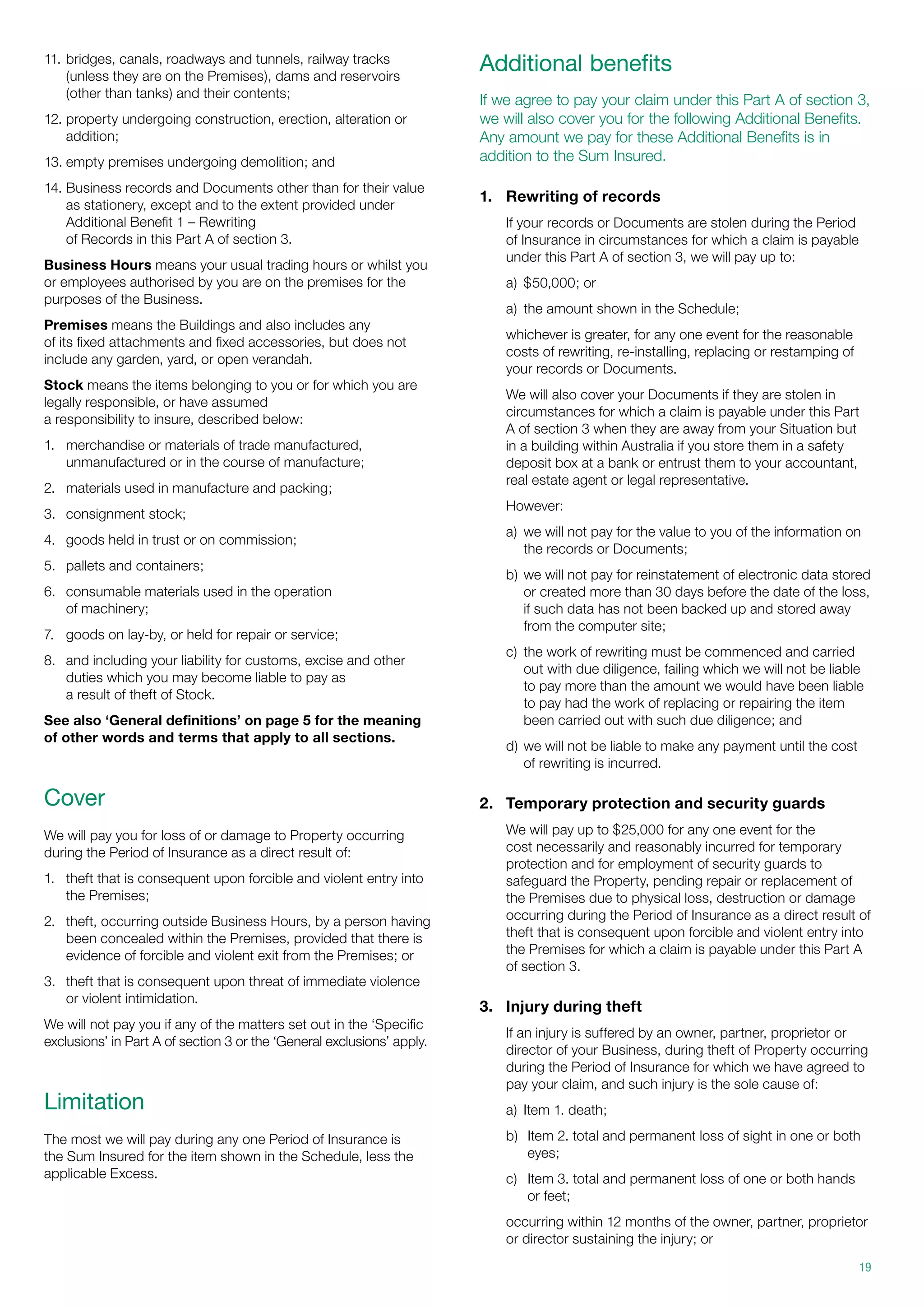 CGU Padlock PDS (Product Disclosure Statement / Policy Wording) | PDF
