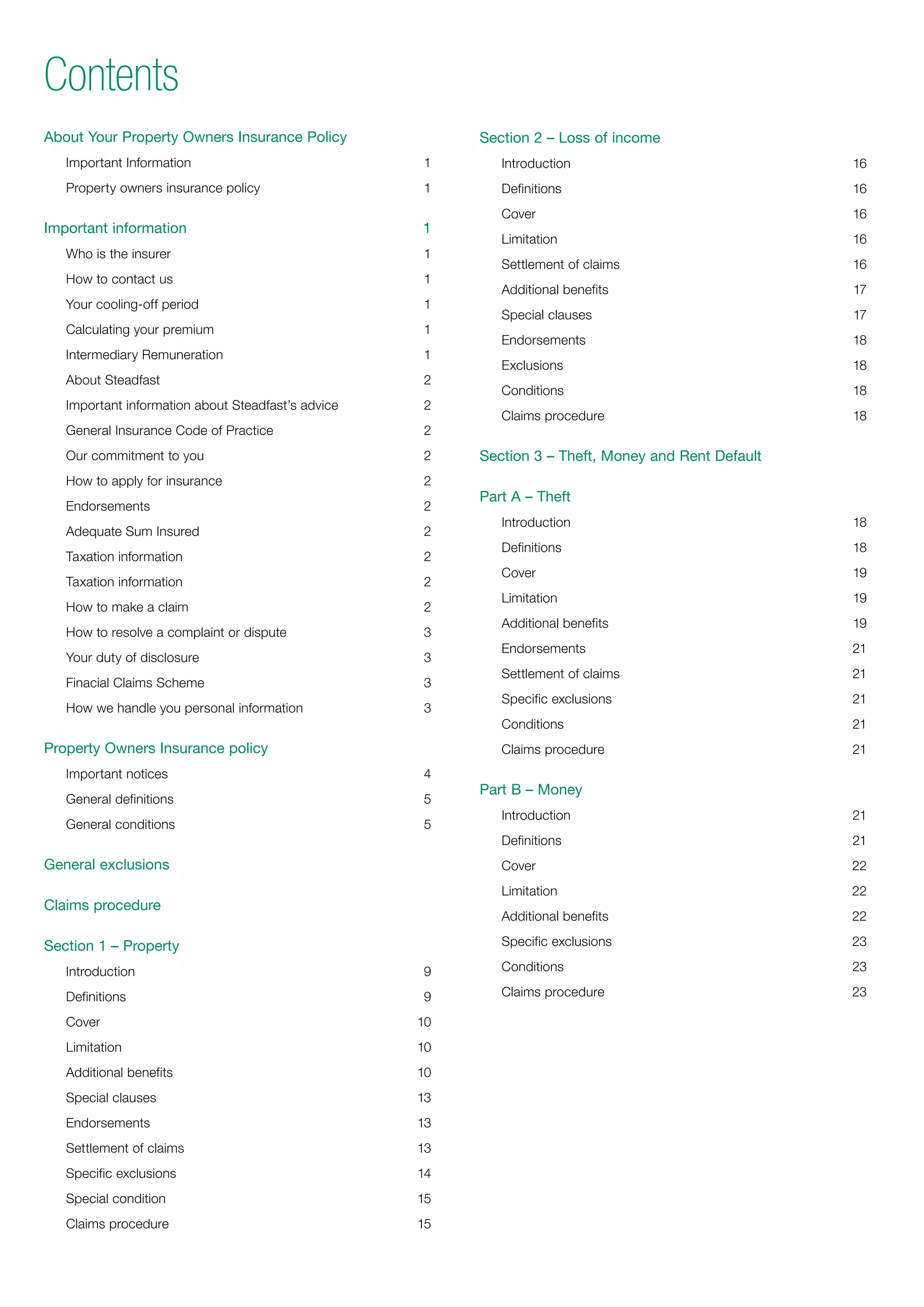 CGU Padlock PDS (Product Disclosure Statement / Policy Wording) | PDF