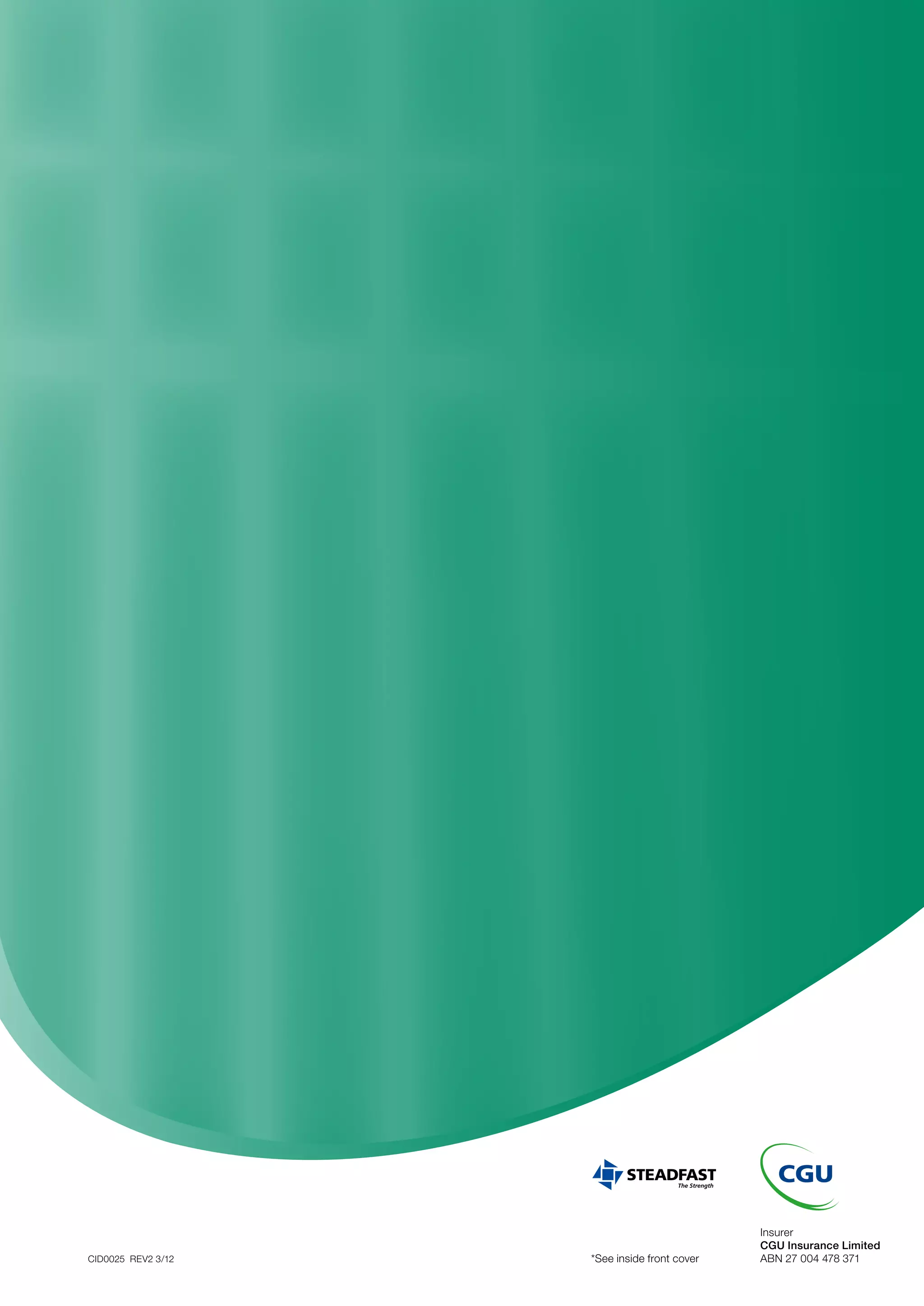 CGU Padlock PDS (Product Disclosure Statement / Policy Wording) | PDF