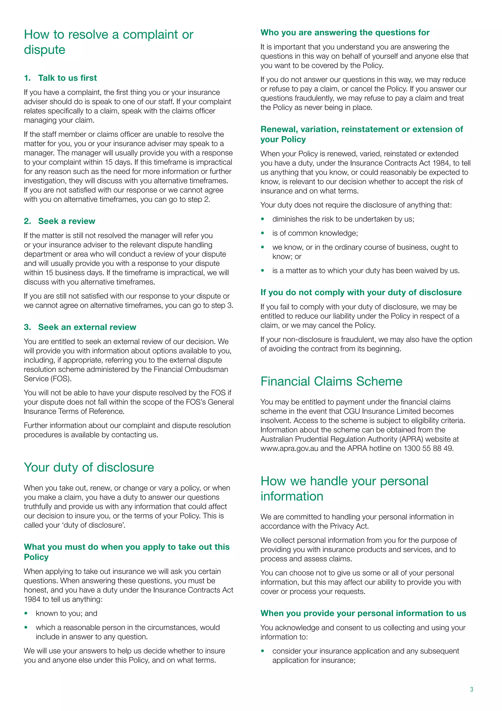 CGU Padlock PDS (Product Disclosure Statement / Policy Wording) | PDF