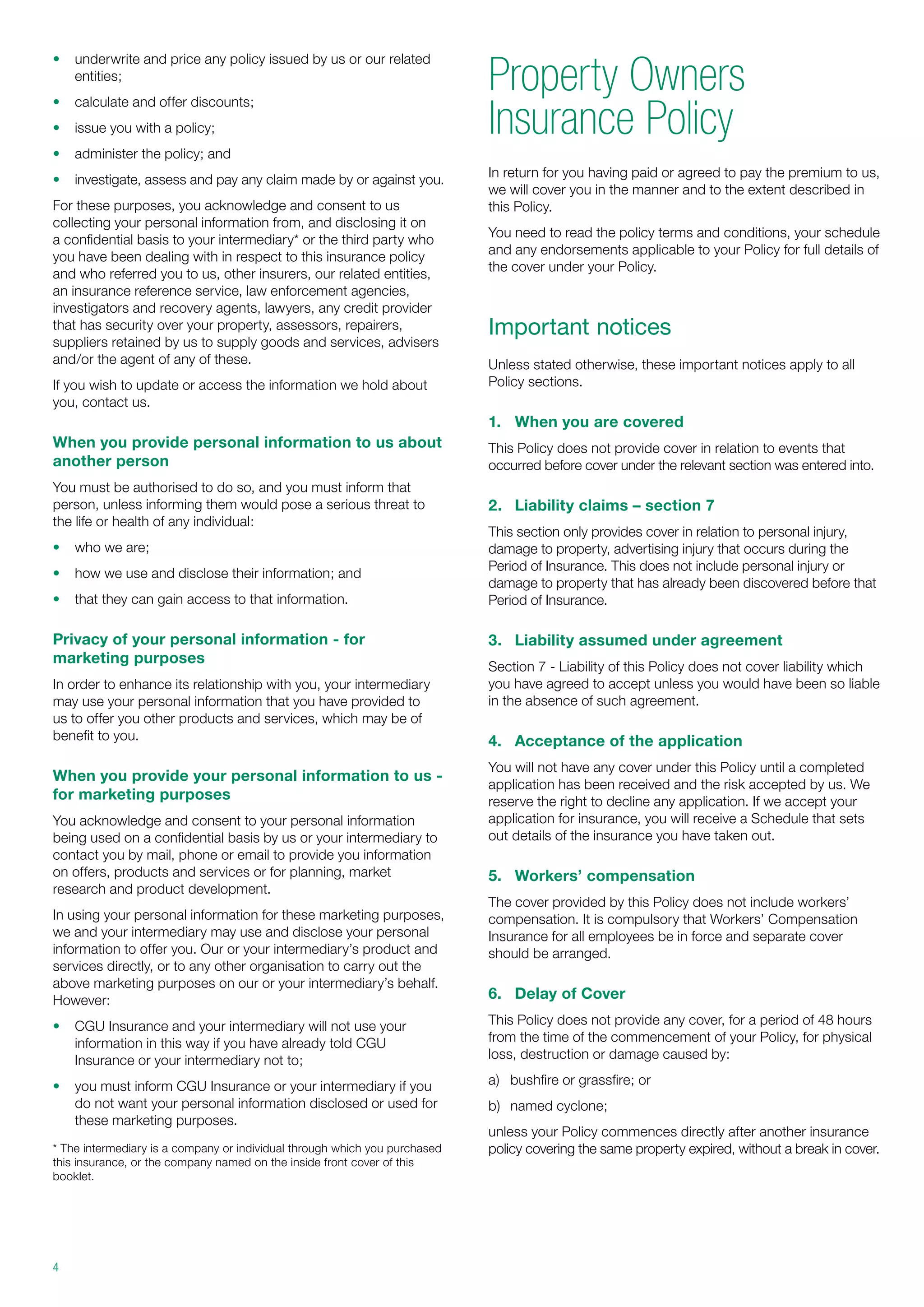 CGU Padlock PDS (Product Disclosure Statement / Policy Wording) | PDF