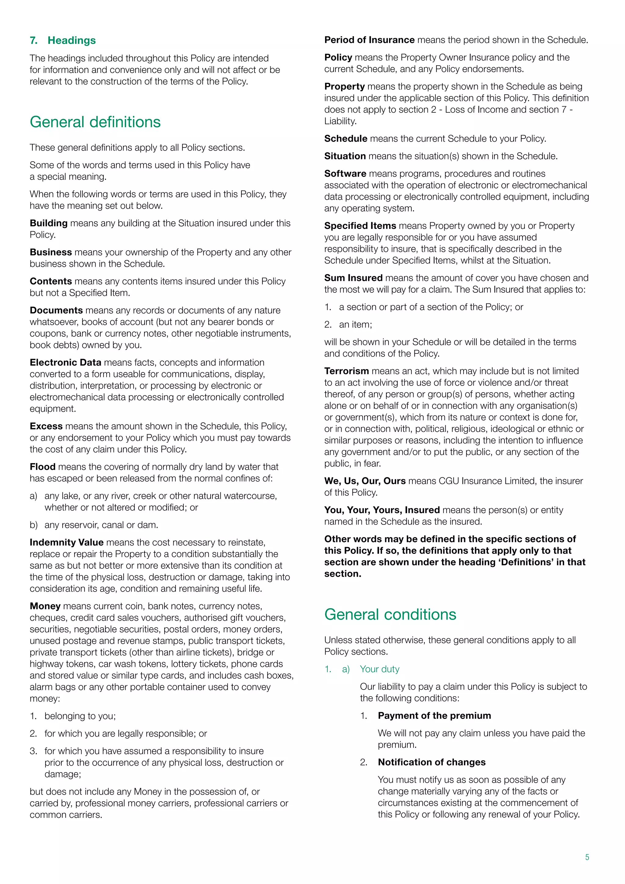 CGU Padlock PDS (Product Disclosure Statement / Policy Wording) | PDF