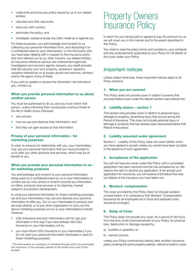 CGU Padlock PDS (Product Disclosure Statement / Policy Wording) | PDF