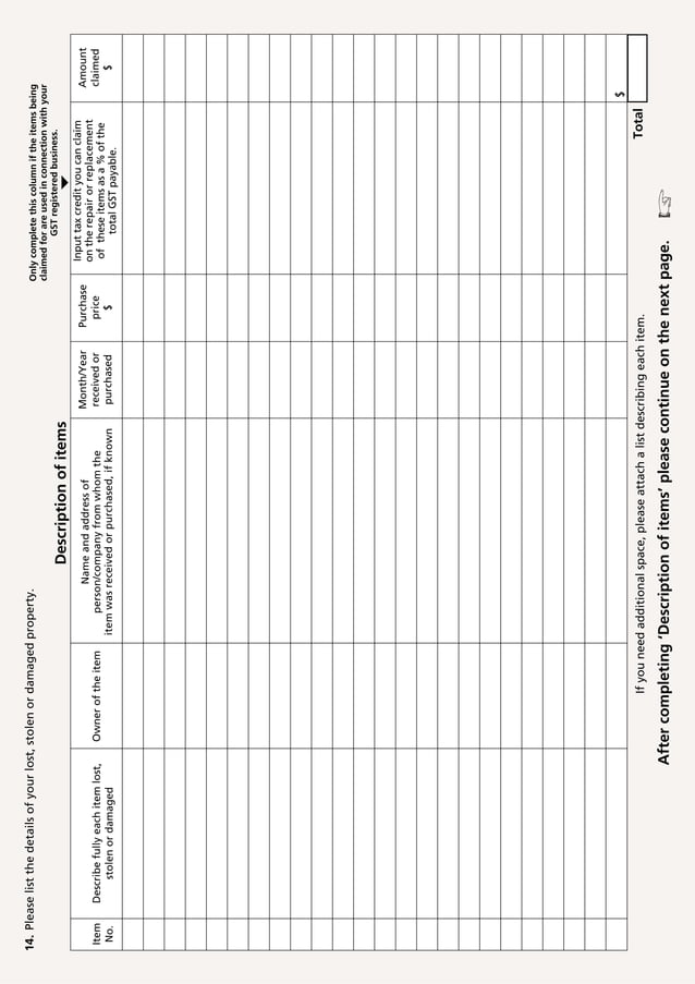 CGU Property Claim Form | PDF