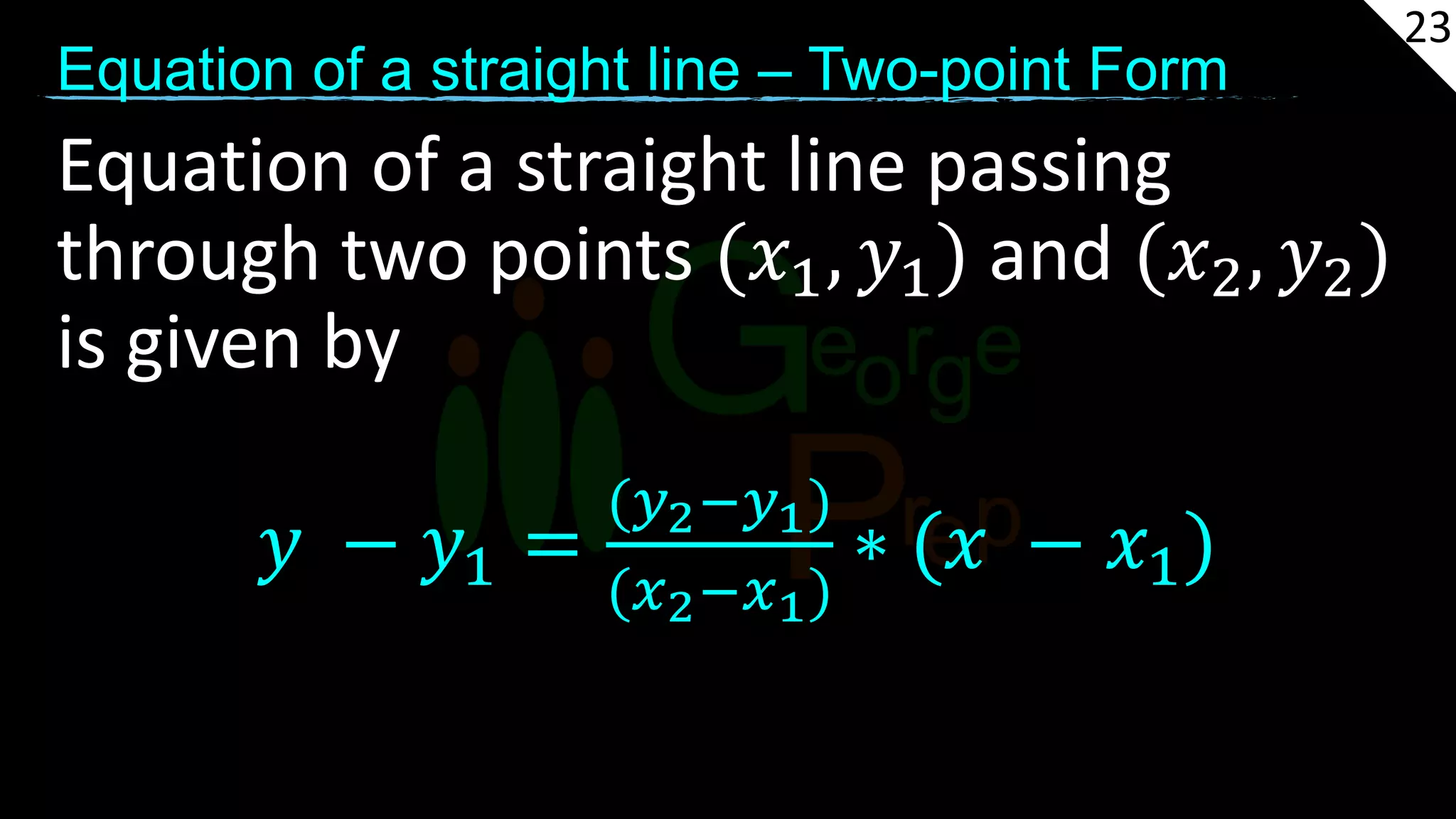 GRE - Coordinate Geometry | PPTX
