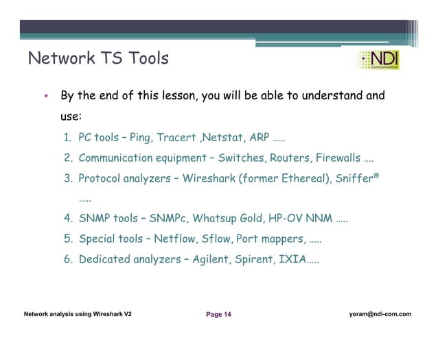Network Analysis Using Wireshark Lesson 1 Introduction To Network