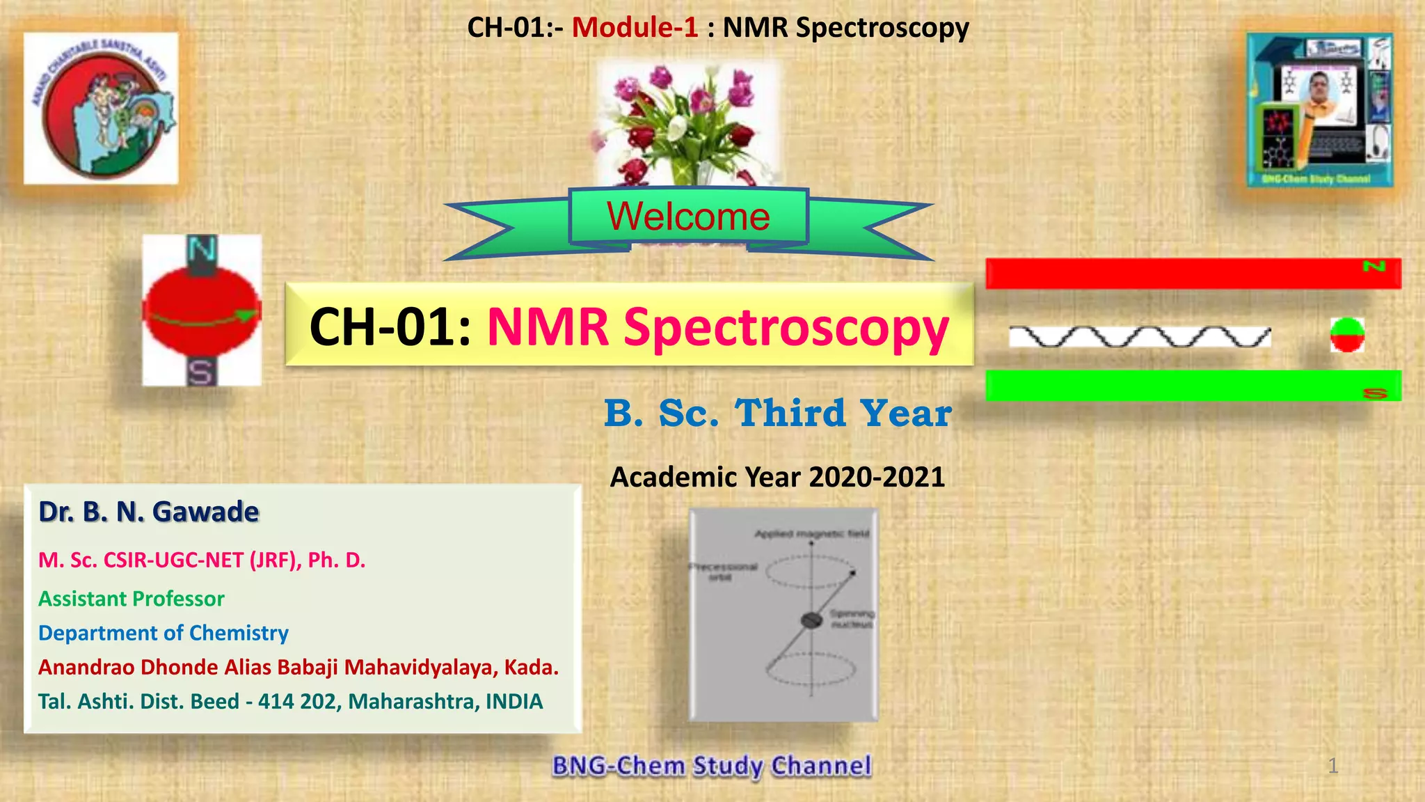 CH-01- Module-1 NMR Spectroscopy | PPTX