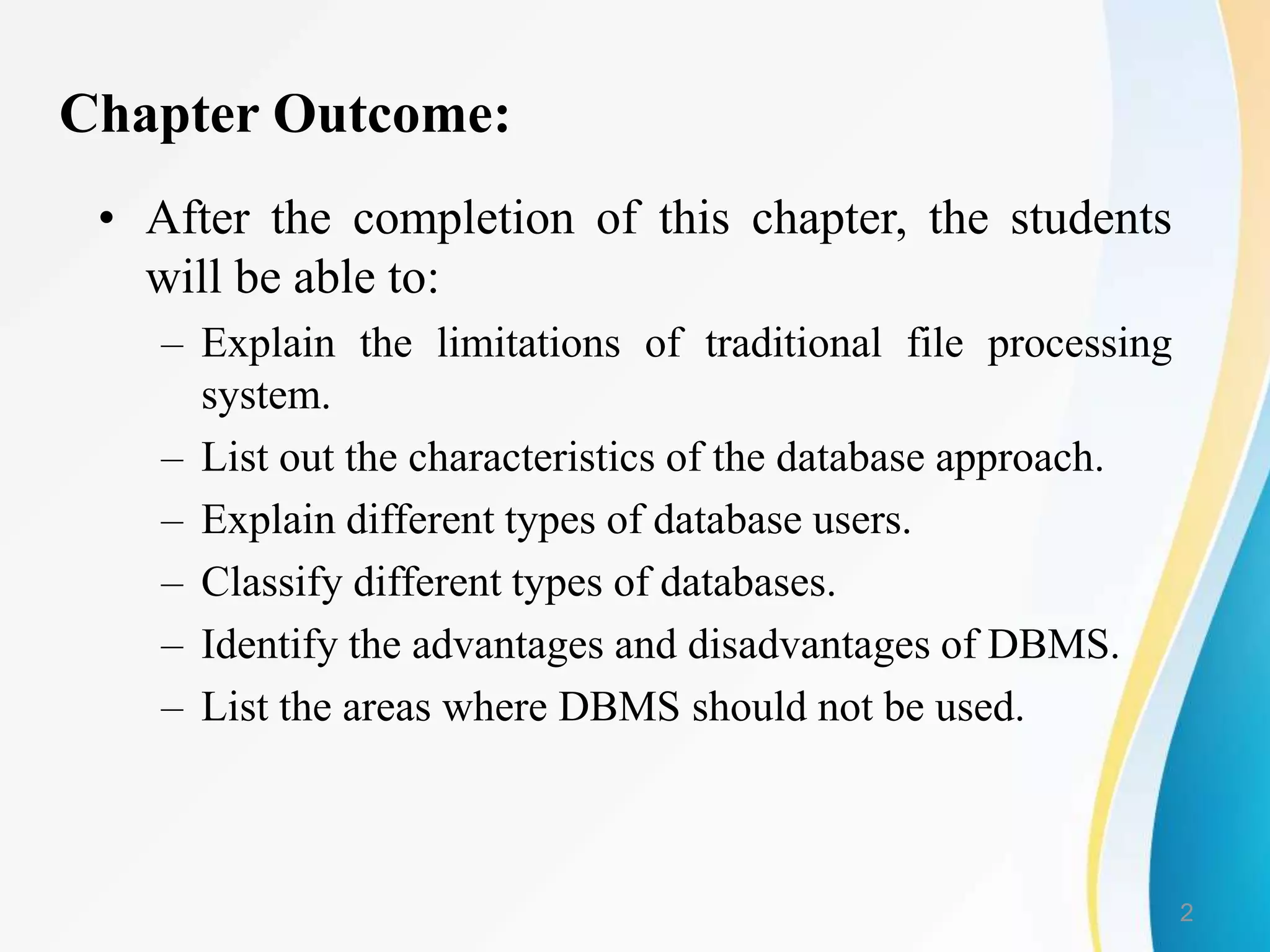 Chapter-1 Introduction to Database Management Systems | PPTX