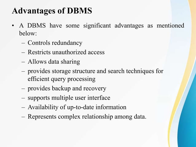 Chapter-1 Introduction to Database Management Systems | PPTX