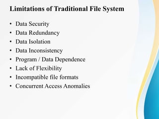 Chapter-1 Introduction to Database Management Systems | PPTX