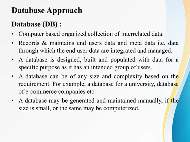 Chapter-1 Introduction to Database Management Systems | PPTX
