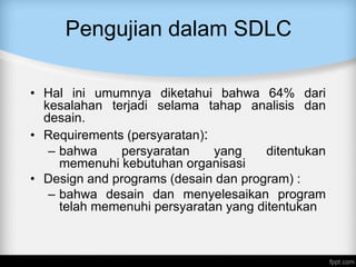 Ch 02 - Hubungan Software Development Life Cycle (SDLC) dan Testing | PDF
