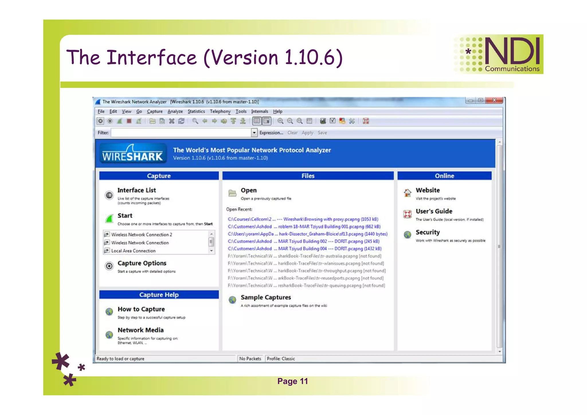 Wireshark course, Ch 02: Introduction to wireshark | PDF