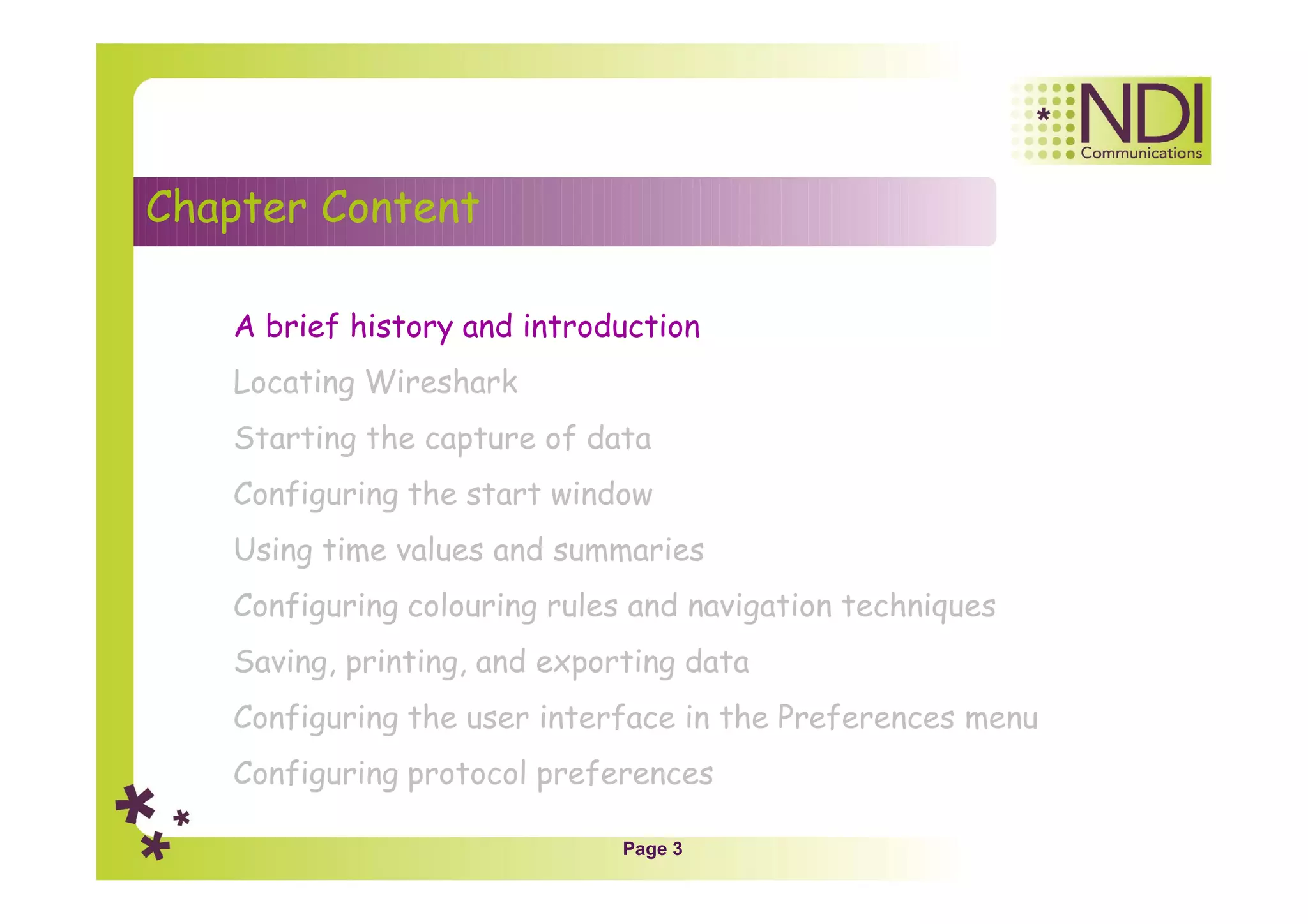 Wireshark course, Ch 02: Introduction to wireshark | PDF