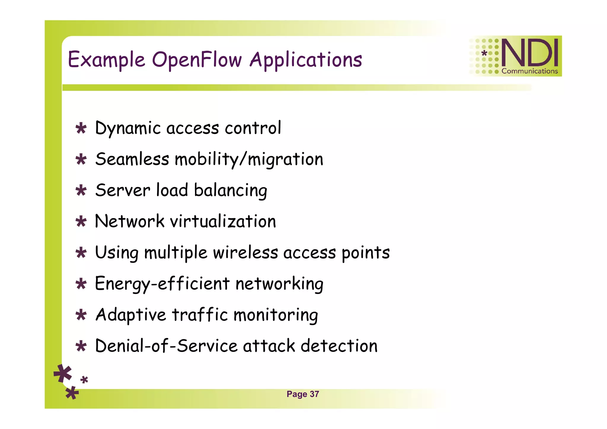 Ch 02 --- sdn and openflow architecture | PDF