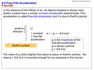 Kinematics in 1D; ch-02 [Animated slides].ppt