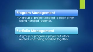 Project Management an Introduction | PPSX | Business | Business and Finance