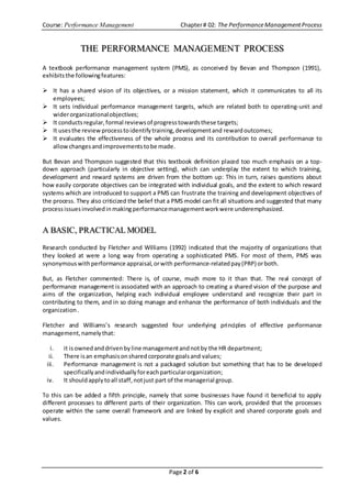 The performance management process | PDF