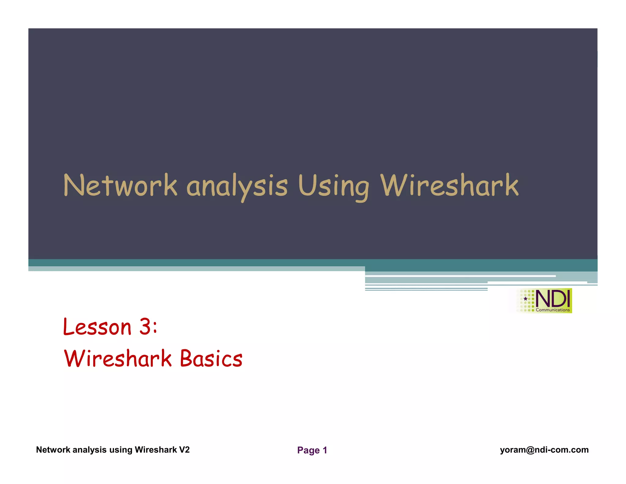 Network analysis Using Wireshark Lesson 3: locating wireshark | PPT