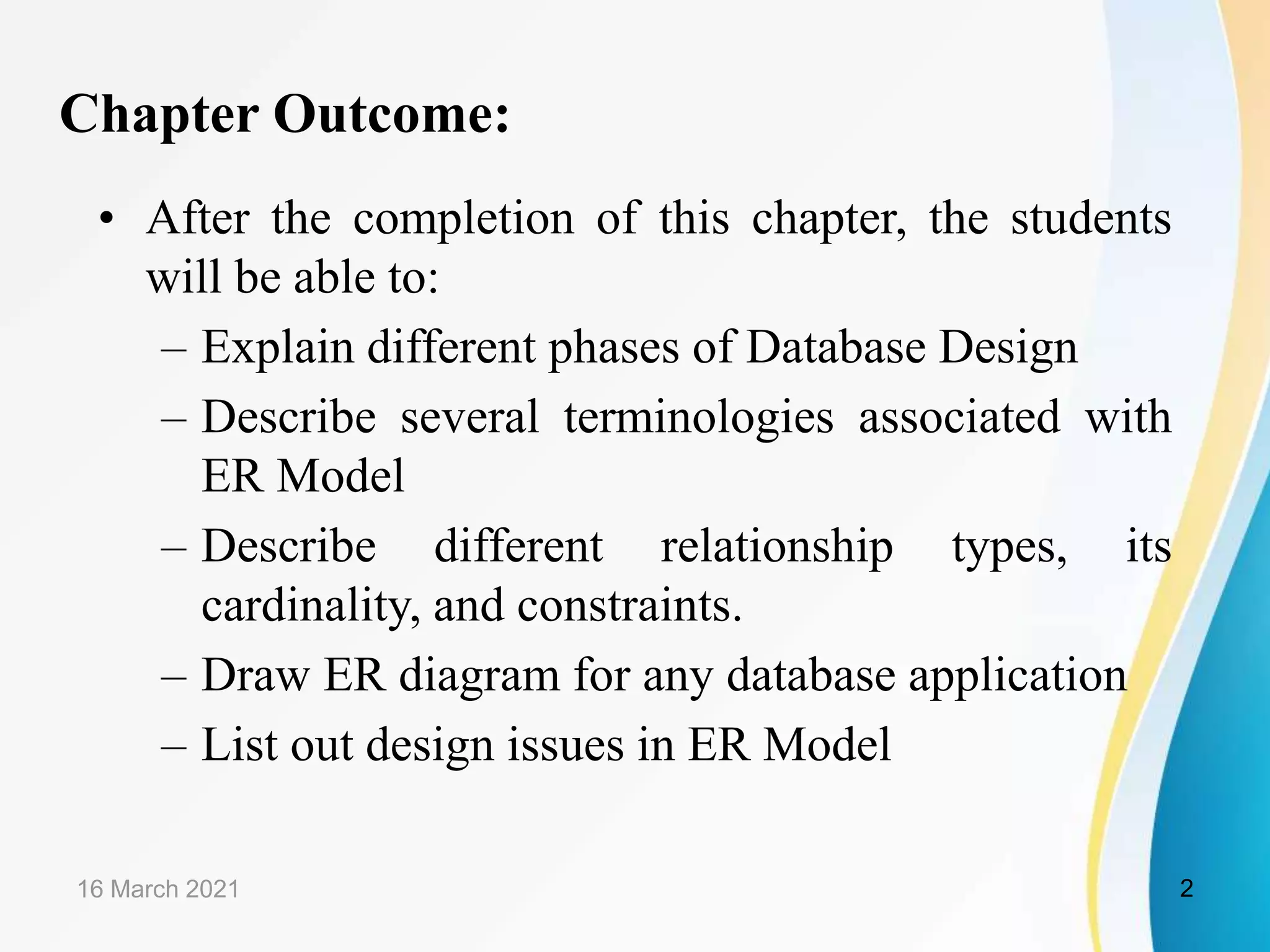 Chapter 3 Data Modeling Using Er Model Pptx Databases Computer Software And Applications
