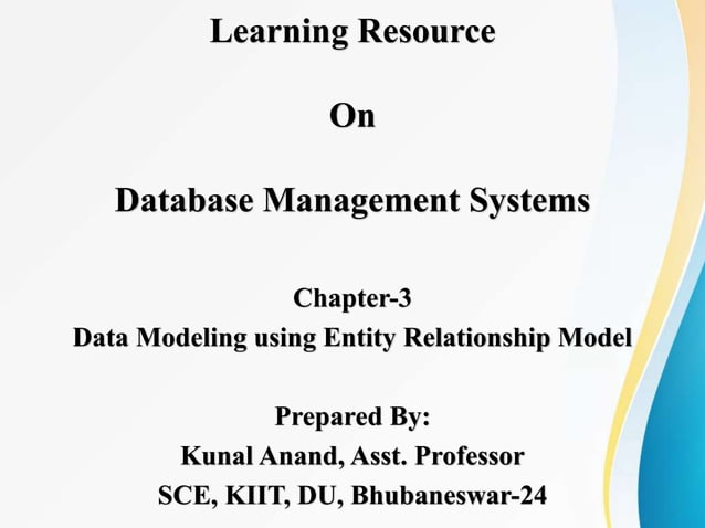 Chapter-3 Data Modeling using ER Model | PPTX | Databases | Computer Software and Applications