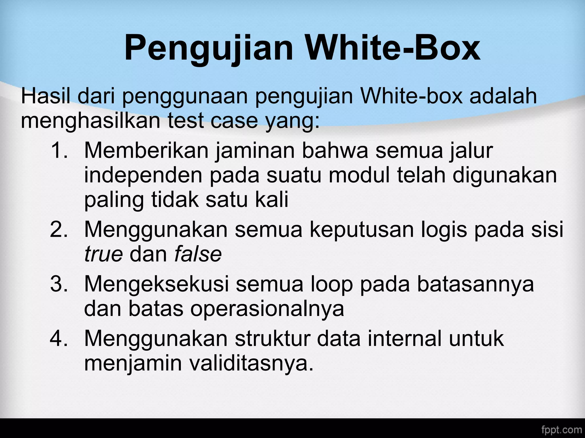 Ch 04 Metode pengujian Black Box dan White Box | PDF