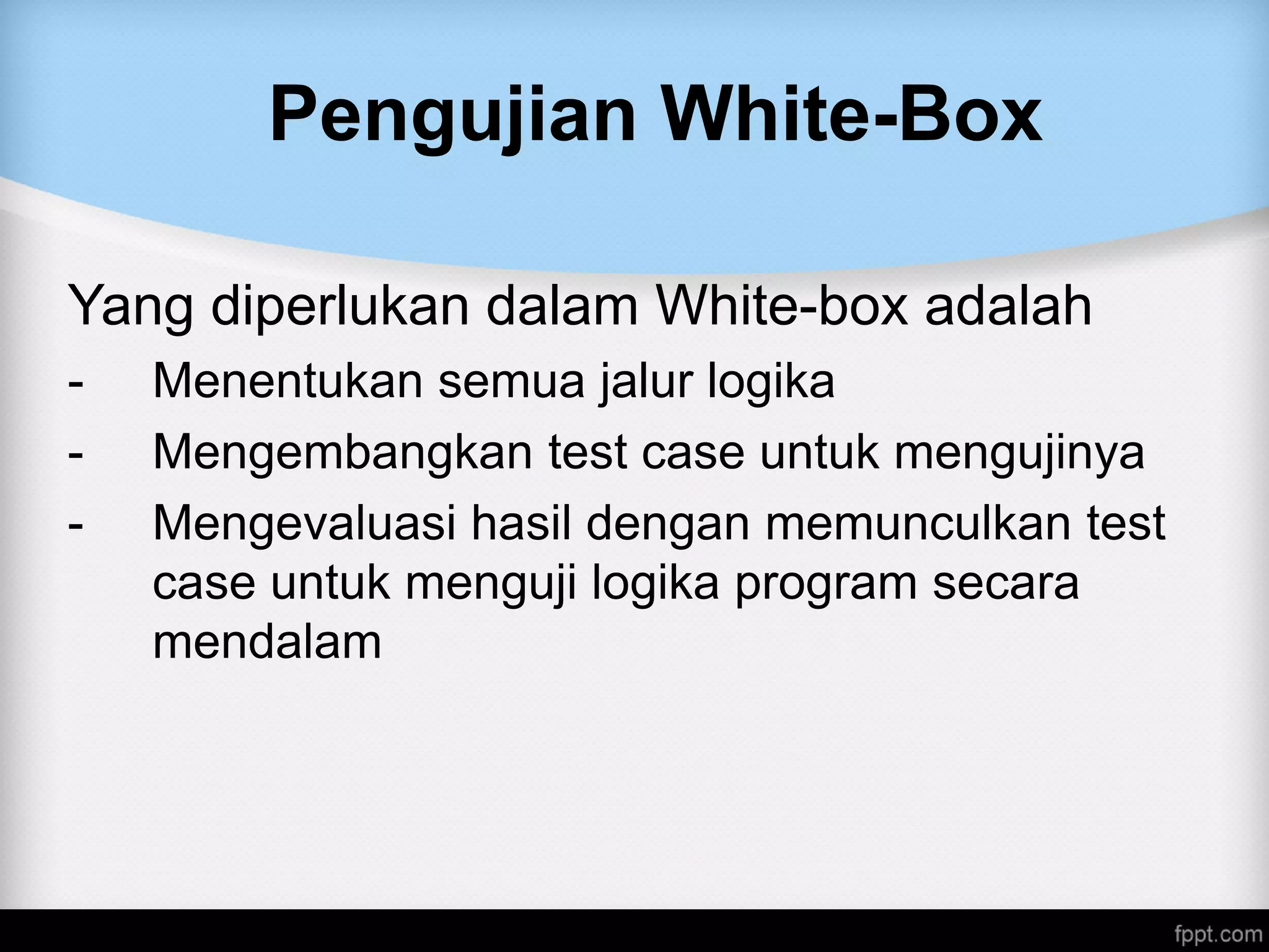 Ch 04 Metode pengujian Black Box dan White Box | PDF