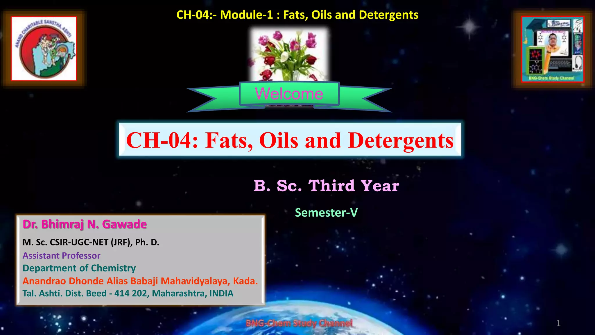 CH-04-Module-1-Fats, Oils and Detergents | PPTX