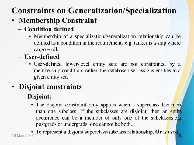 Chapter-4 Enhanced ER Model | PPTX