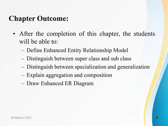 Chapter-4 Enhanced ER Model | PPTX
