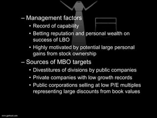 Going private and leverage buyout ( introductory part) | PPT