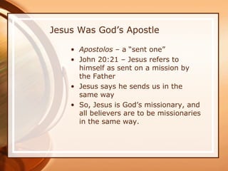 Ch.05 missions in the gospels and acts | PPT