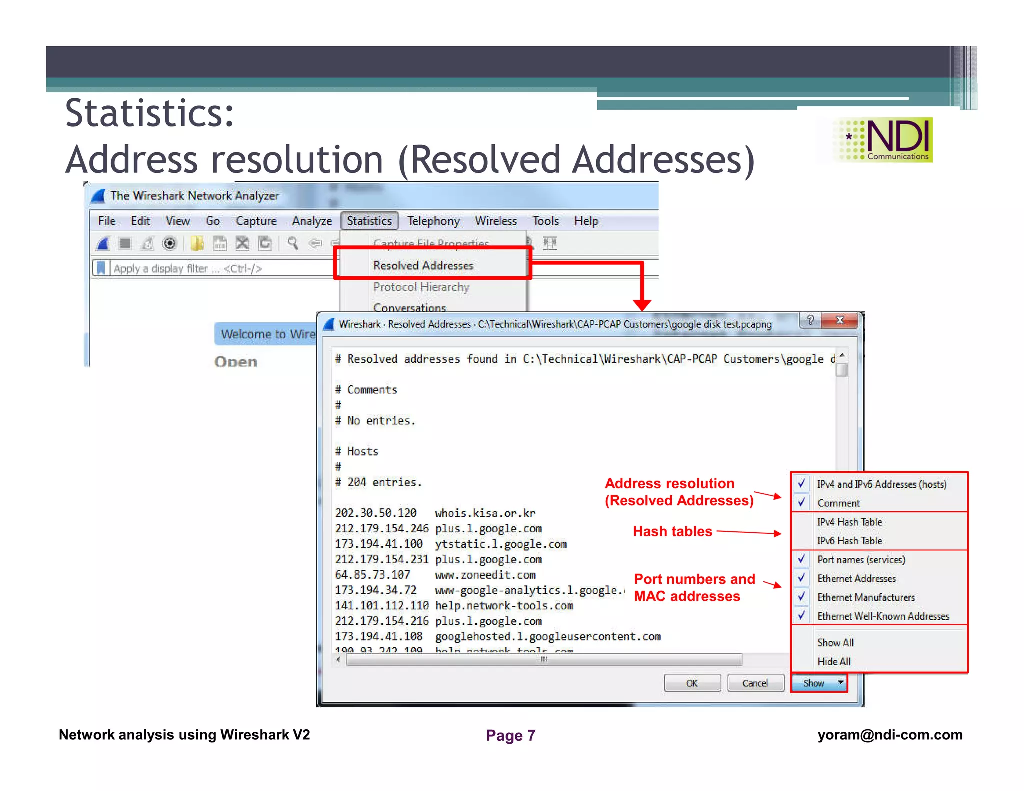 Network Analysis Using Wireshark -Chapter 6- basic statistics tools | PDF