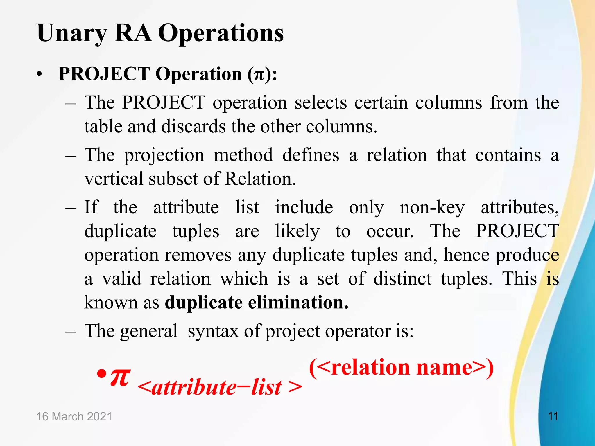 Chapter-6 Relational Algebra | PPTX