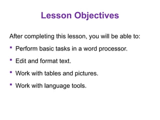 Ch-06 wordpresentation-1.ppt bisic computer application | PPT