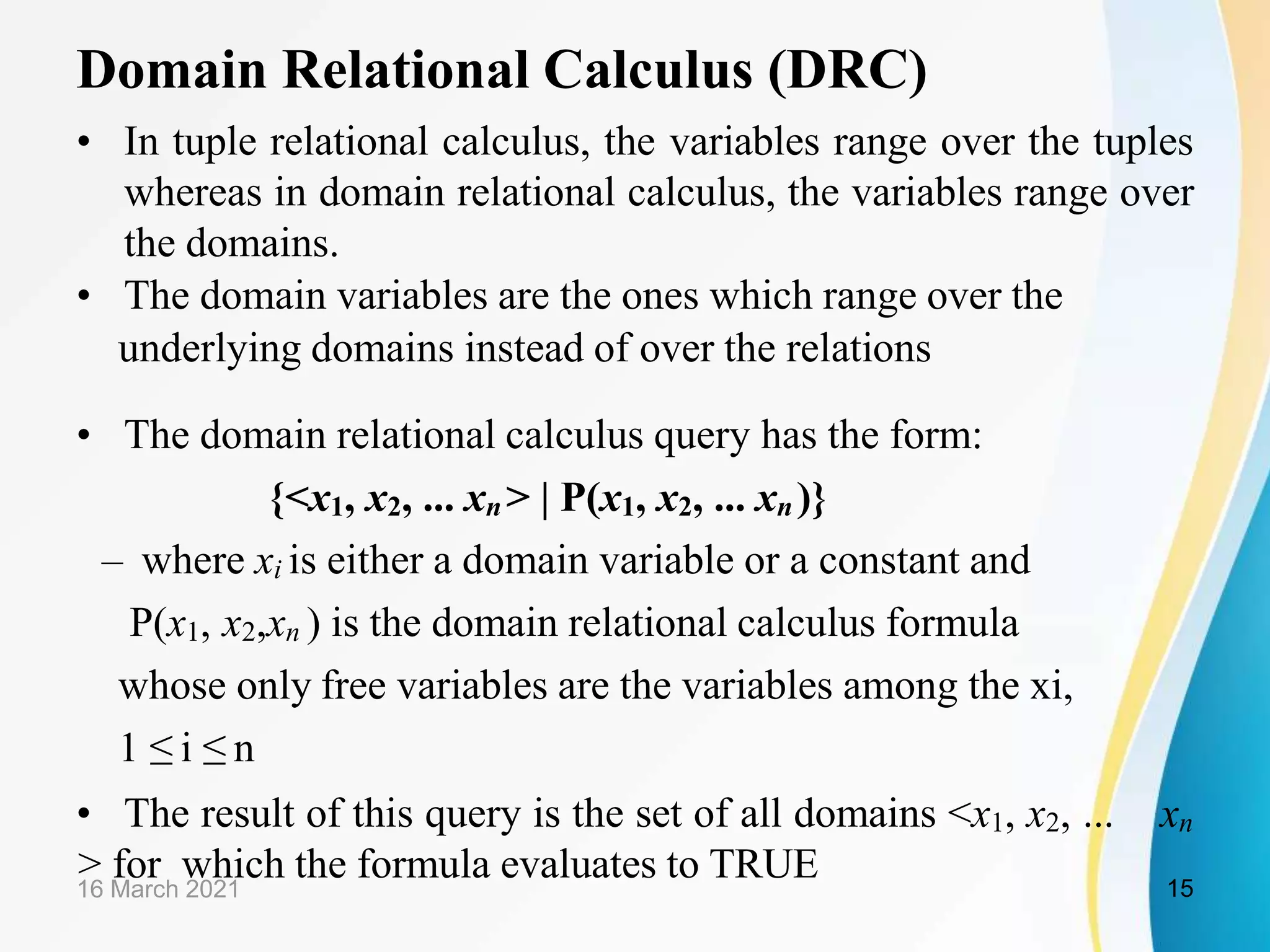 Chapter-7 Relational Calculus | PPTX
