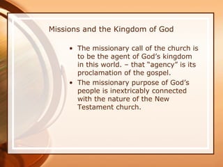 Ch.08 missionary purpose of gods people | PPT