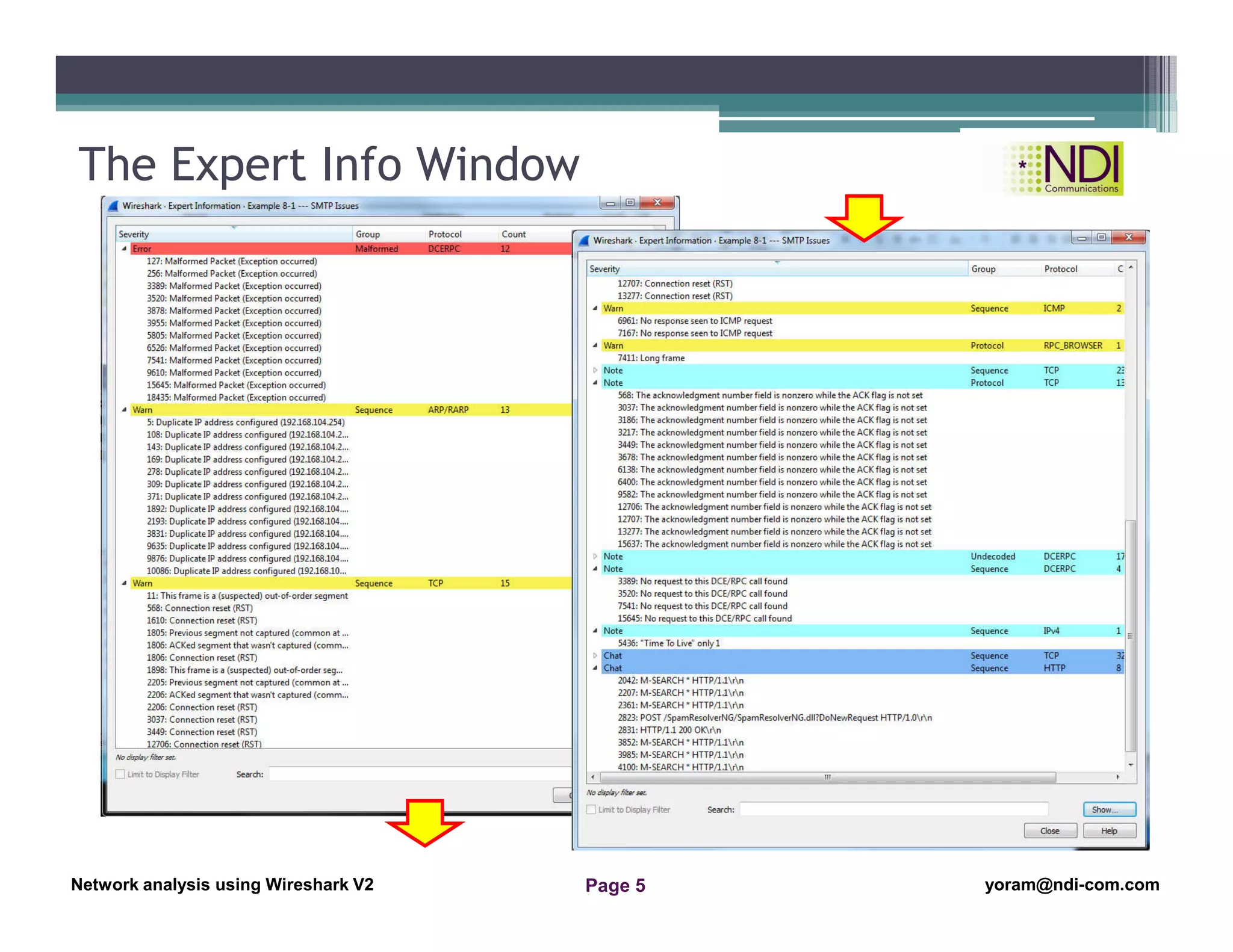 Network Analysis Using Wireshark Chapter 08 the expert system | PDF