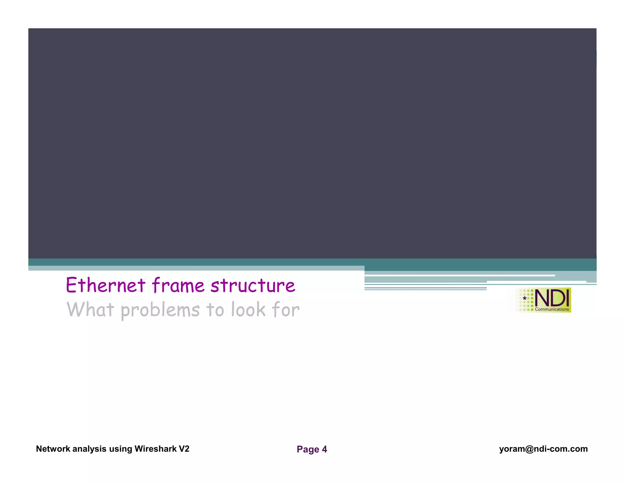 Network Analysis Using Wireshark Chapter 09 Ethernet And Lan Switching Ppt