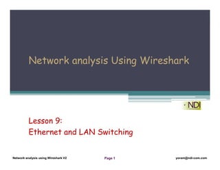 Network Analysis Using Wireshark Chapter 09 ethernet and lan switching | PDF