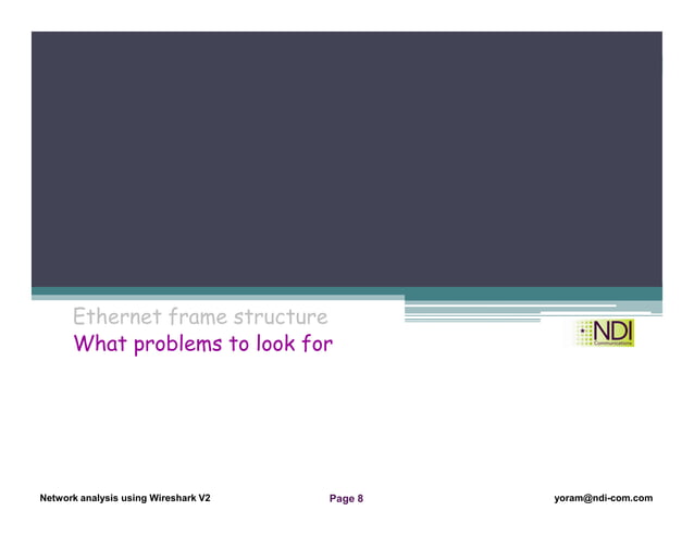 Network Analysis Using Wireshark Chapter 09 ethernet and lan switching ...