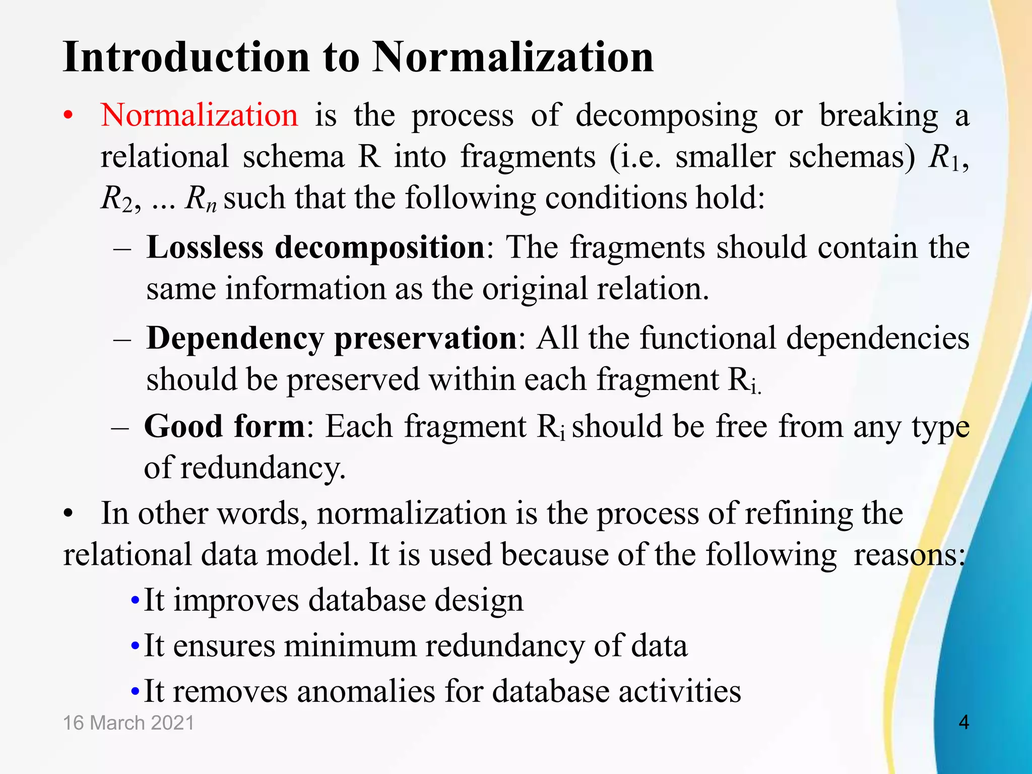 Chapter-9 Normalization | PPTX