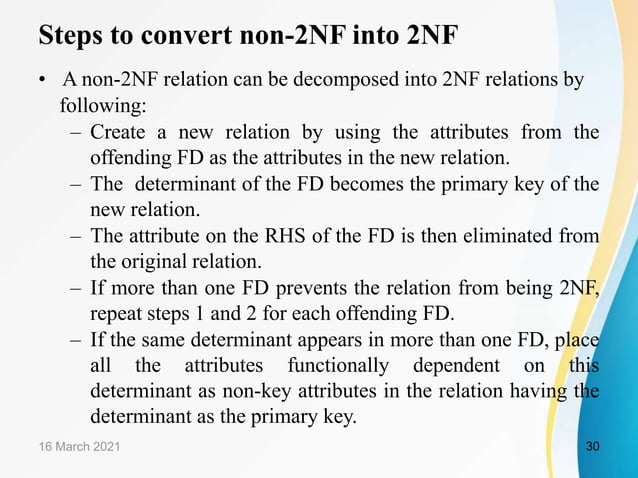 Chapter 9 Normalization Pptx Databases Computer Software And Applications