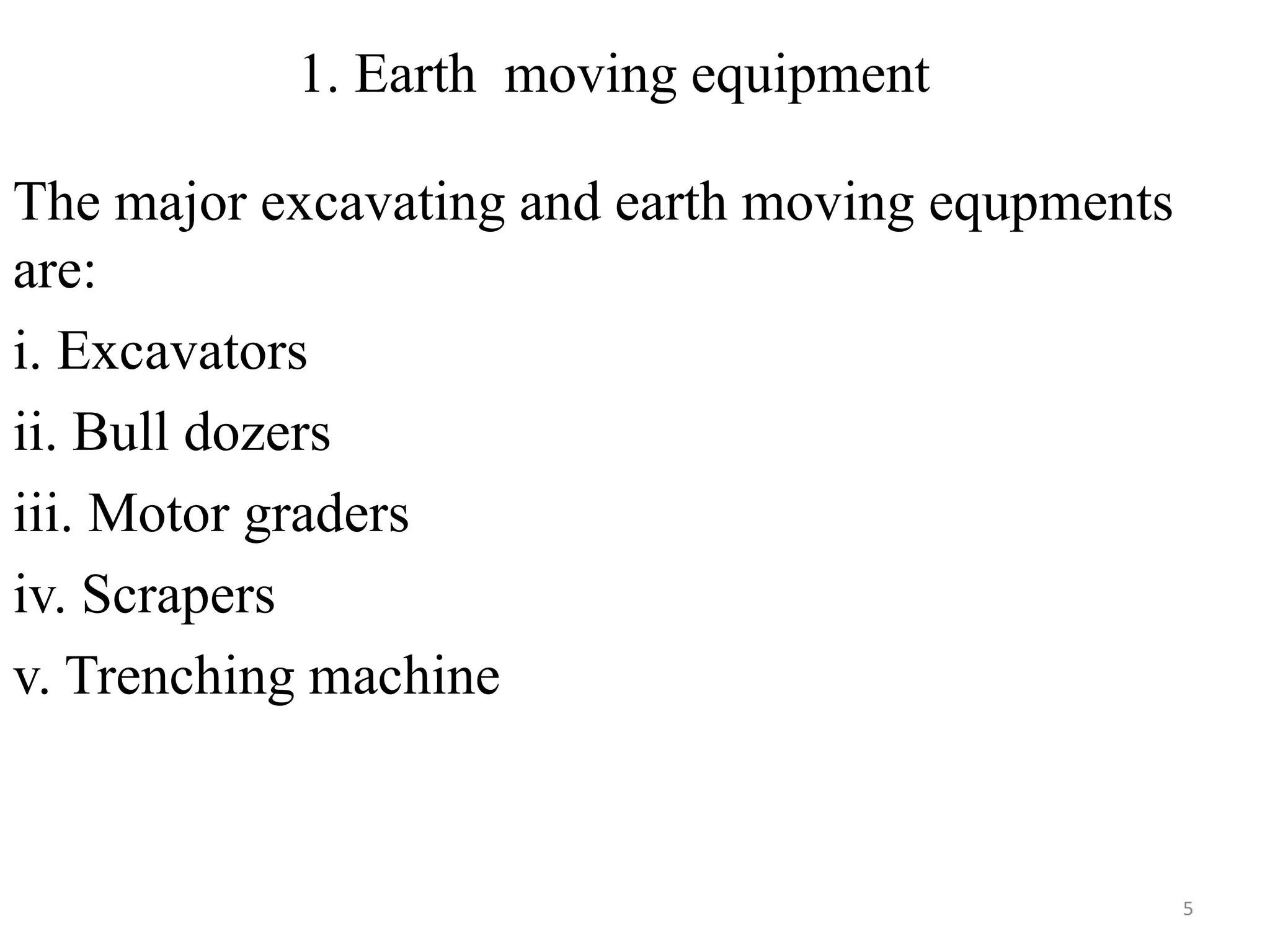 Classification of heavy duty and construction equipment | PPTX