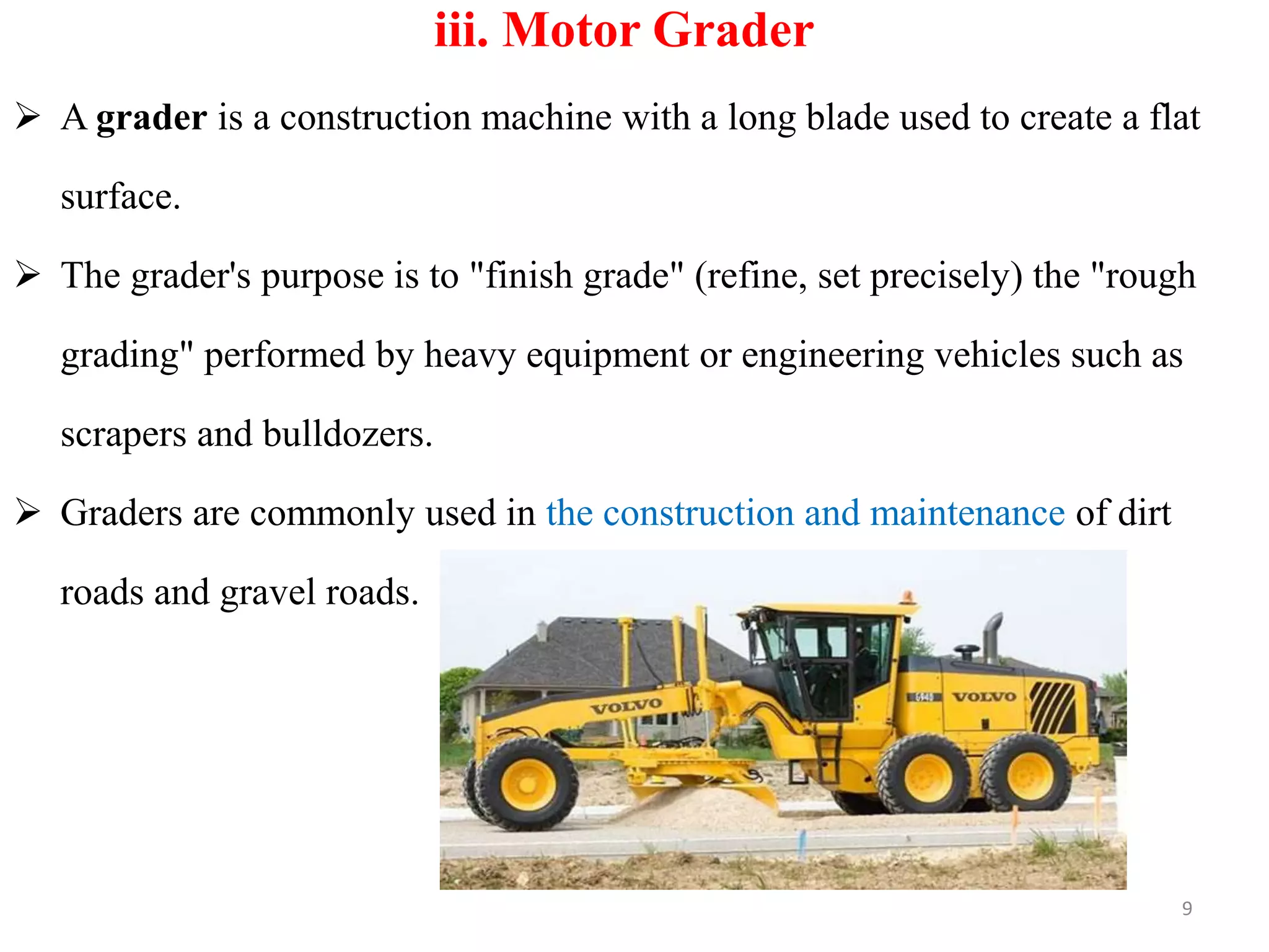 Classification of heavy duty and construction equipment | PPTX
