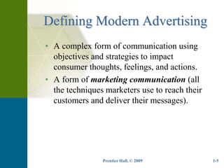 introduction to Moden Advertising four components of advertising | PPT