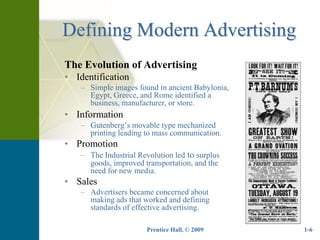 introduction to Moden Advertising four components of advertising | PPT